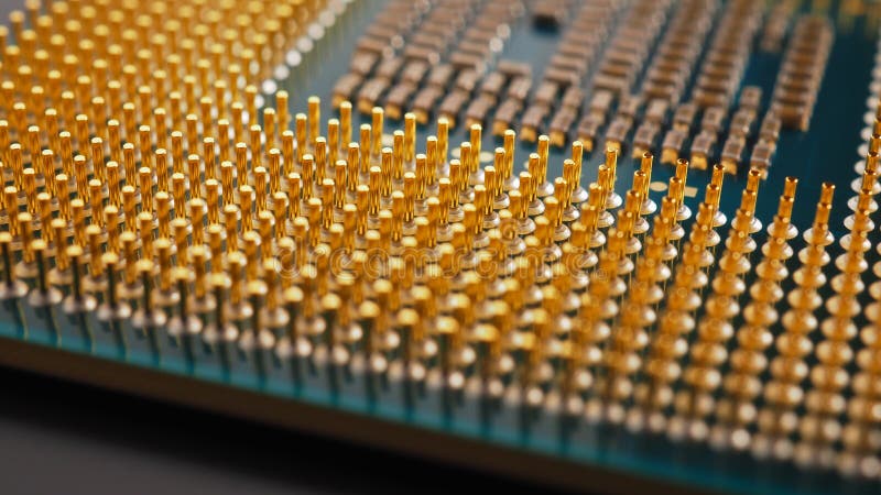 Processor Microprocessor of a Computer or Laptop Close Up. CPU ...