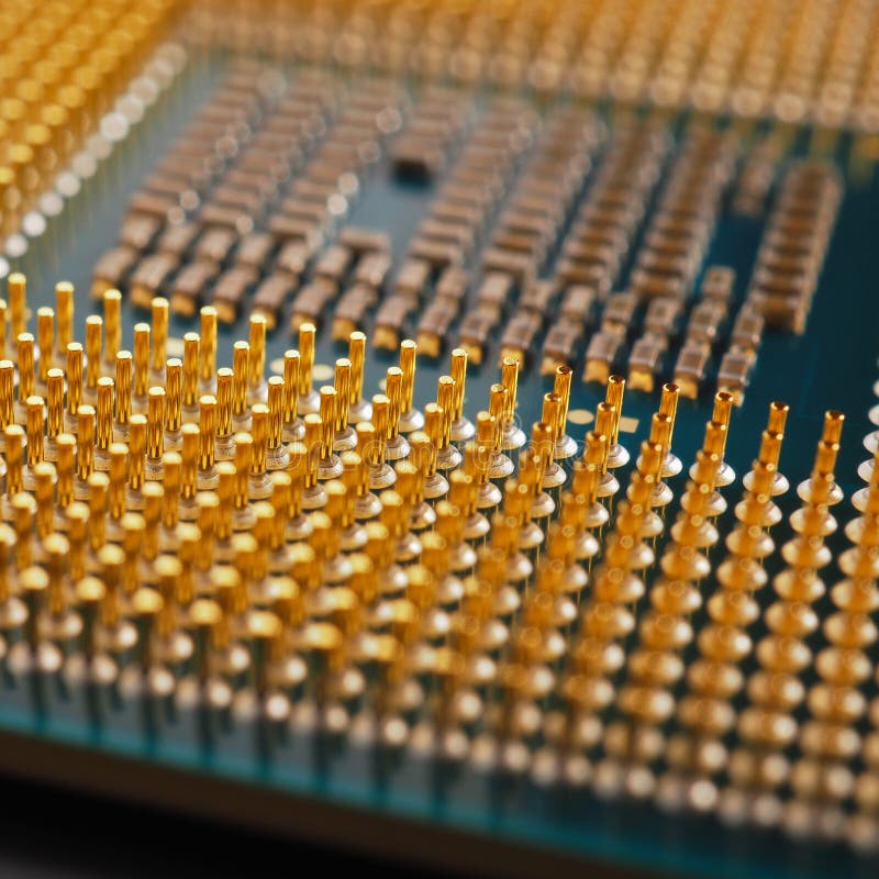 Processor Microprocessor of a Computer or Laptop Close Up. CPU ...