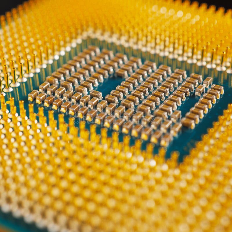 Processor Microprocessor CPU Computer or Laptop Very Close-up ...