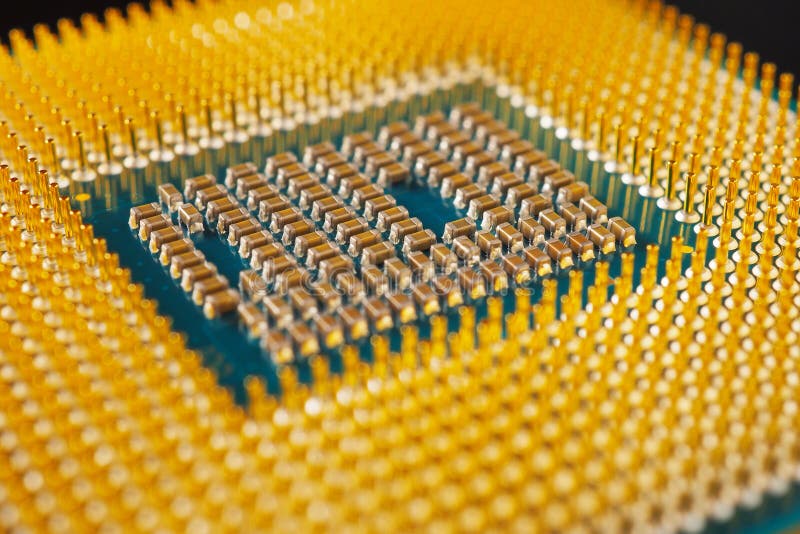 Processor Microprocessor CPU Computer or Laptop Very Close-up ...