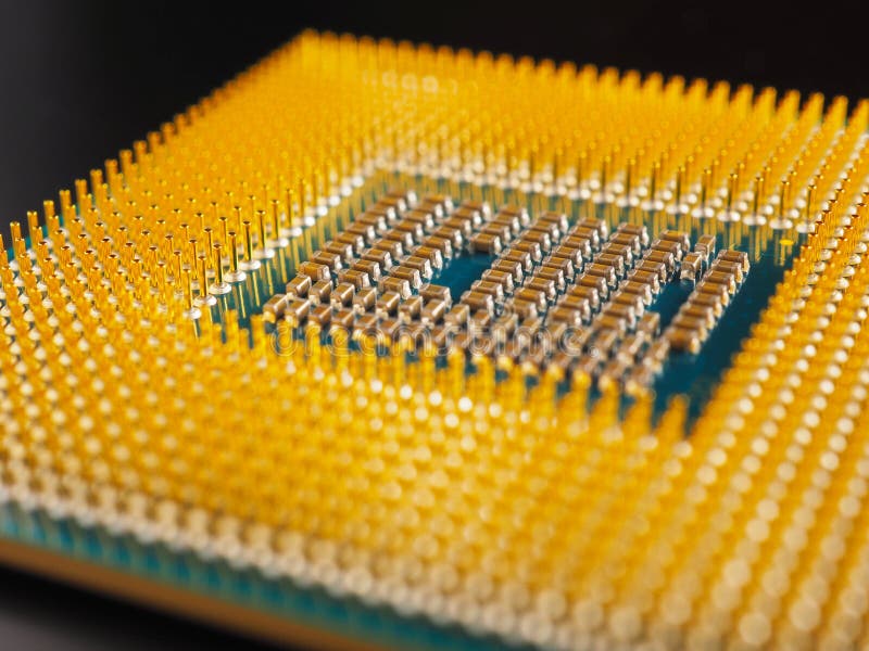 Processor Microprocessor CPU of a Desktop or Laptop Lies on Dark ...