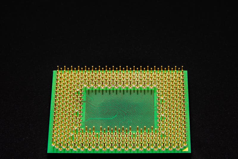 Contacts of the Processor for the Personal Computer Stock Photo - Image ...