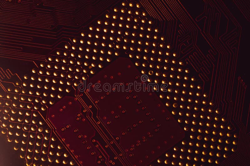 Processor Pins Macro. Computer Motherboard Close Up. Cpu Pins on a ...
