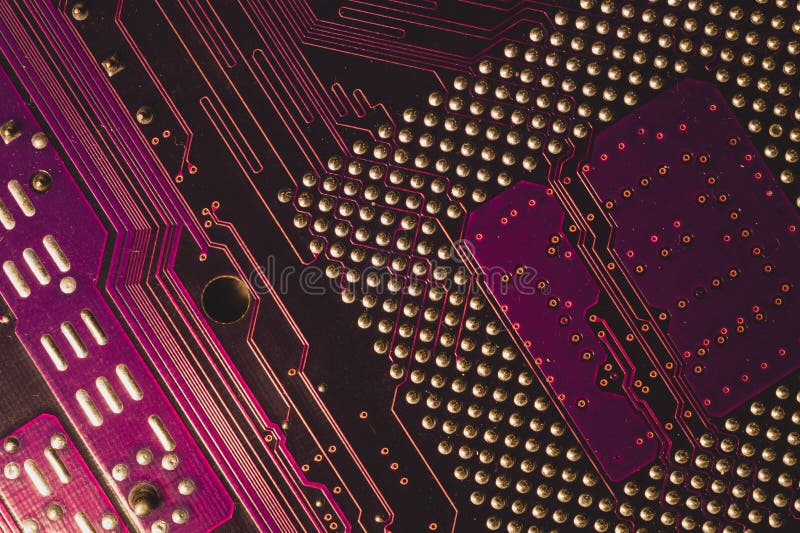 Processor Pins Macro. Computer Motherboard Close Up. Cpu Pins on a ...