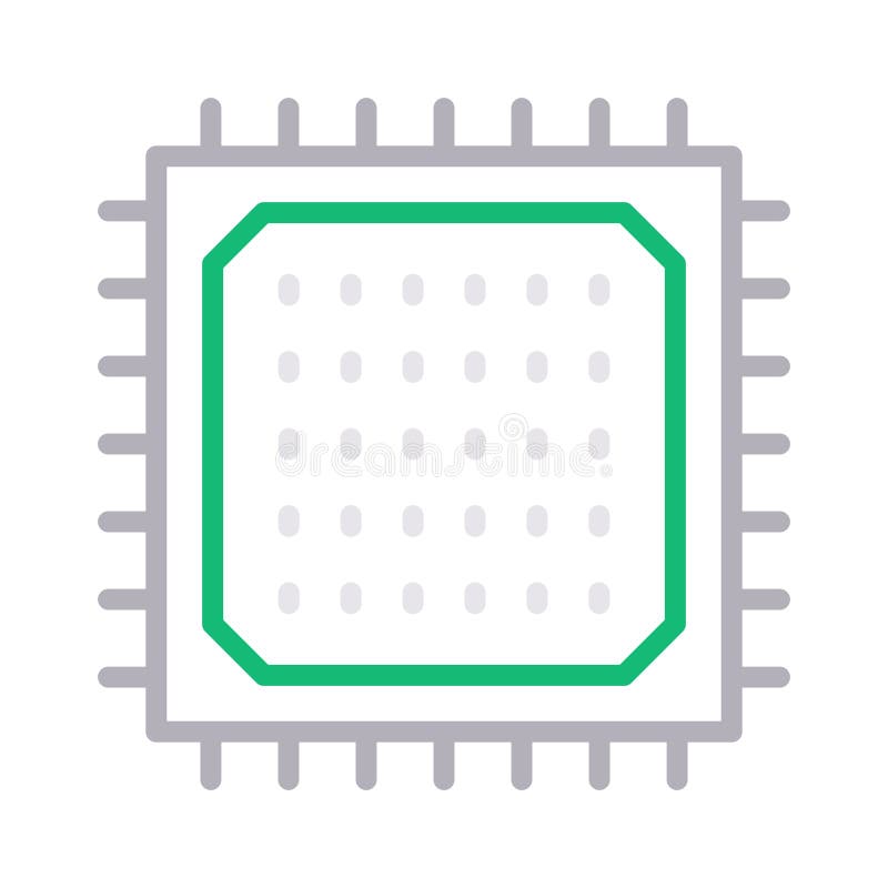 Processor Thin Line Color Vector Icon Stock Vector - Illustration of ... Processor Thin Line Color Vector Icon Stock Vector - Illustration of ...