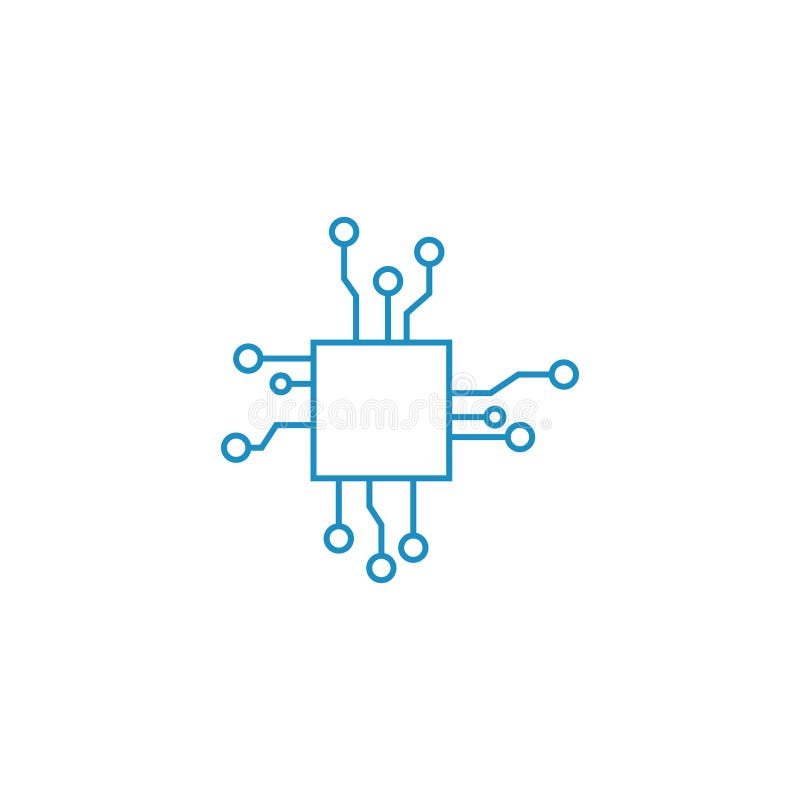 Processor Vector Logo Design Template Stock Vector - Illustration of ...