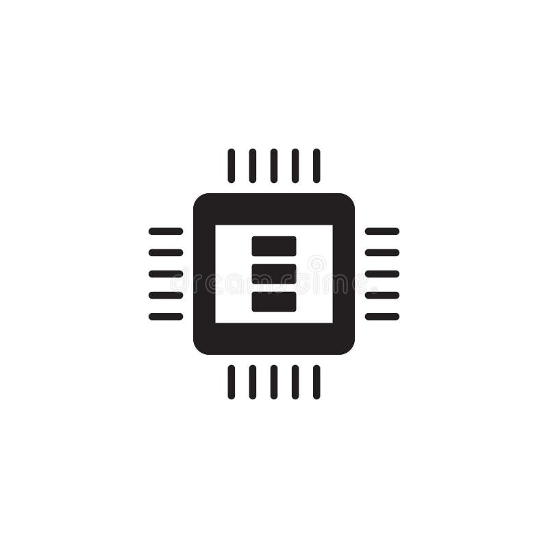 Processor Vector Logo Design Template Stock Vector - Illustration of ...