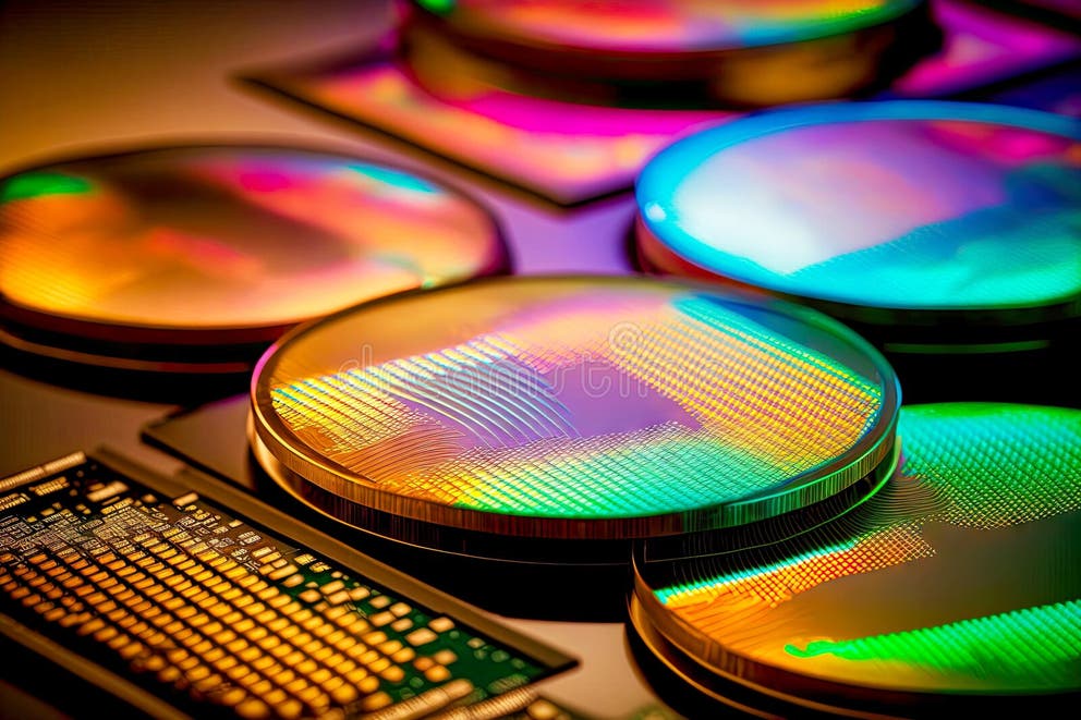 Processors in Technology Laboratory Wafer Semiconductor Manufacturing Stock Illustration ...