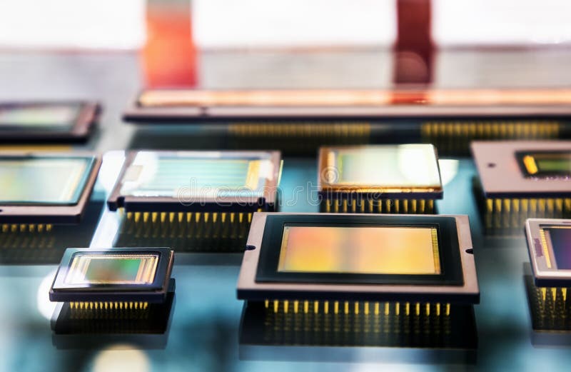 Processors of Various Shapes and Circuits for Microelectronic Stock ...