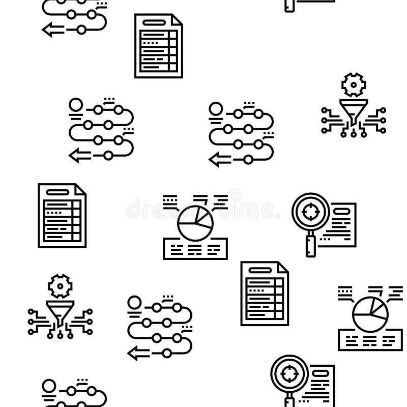 Processus De Planification Vecteur Motif Transparent Illustration de ...