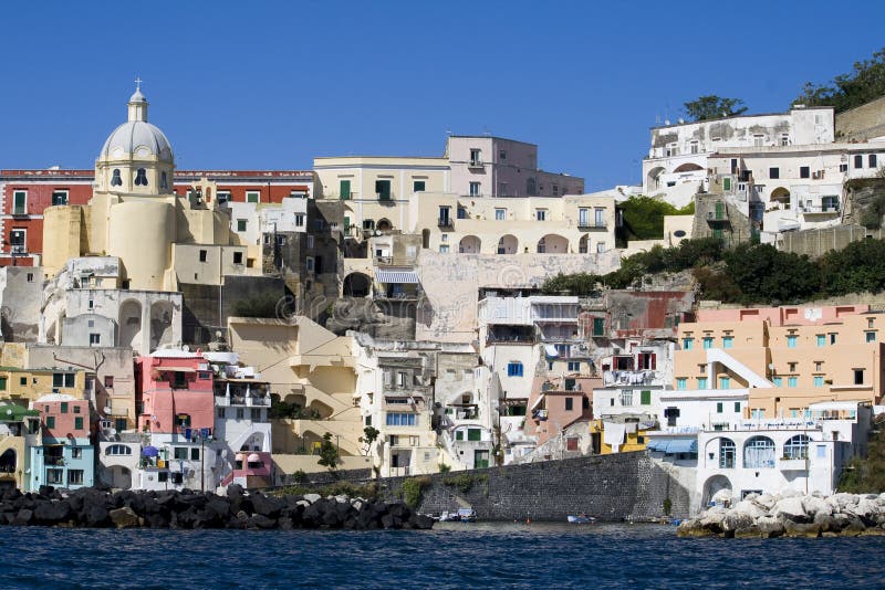 Procida, Eiland in De Middellandse Zee Stock Afbeelding - Image of ...