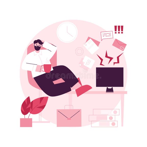 Procrastination Abstract Concept Vector Illustration. Stock Vector ...