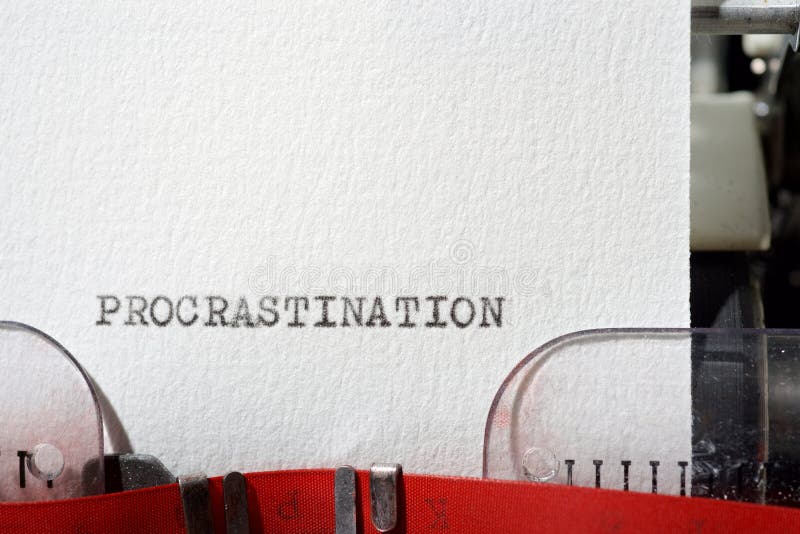 Procrastination Concept View Stock Photo - Image of text, writing ...