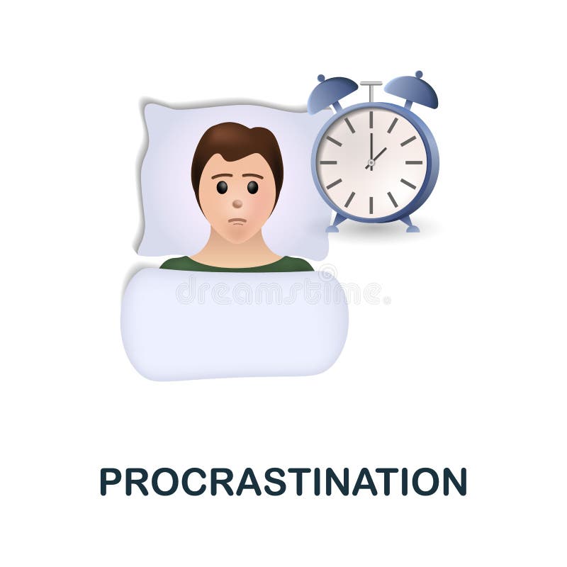 Procrastination Icon. Monochrome Simple Icon for Templates, Web Design ...