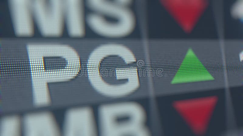 Procter & Gamble PG Stock Ticker, Conceptual Editorial Loopable ...