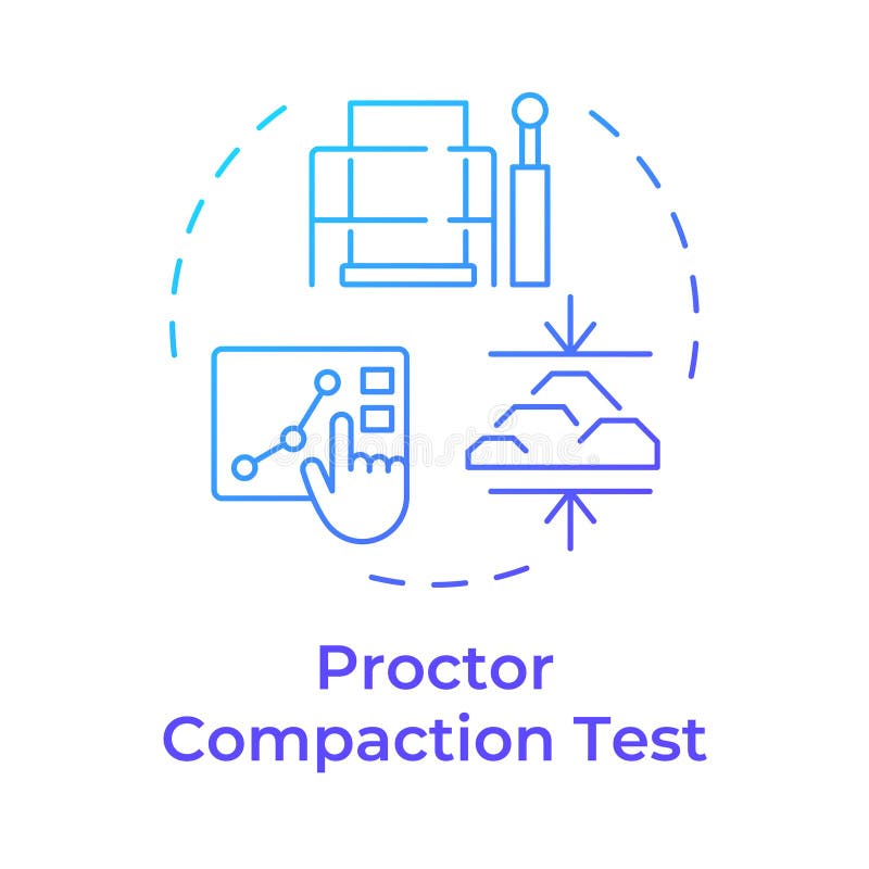 Proctor Compaction Test Blue Gradient Concept Icon Stock Vector ...