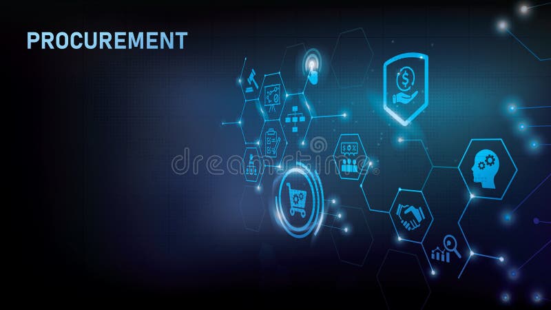 Procurement Management Banner Web Icon Vector Illustration Stock Vector ...