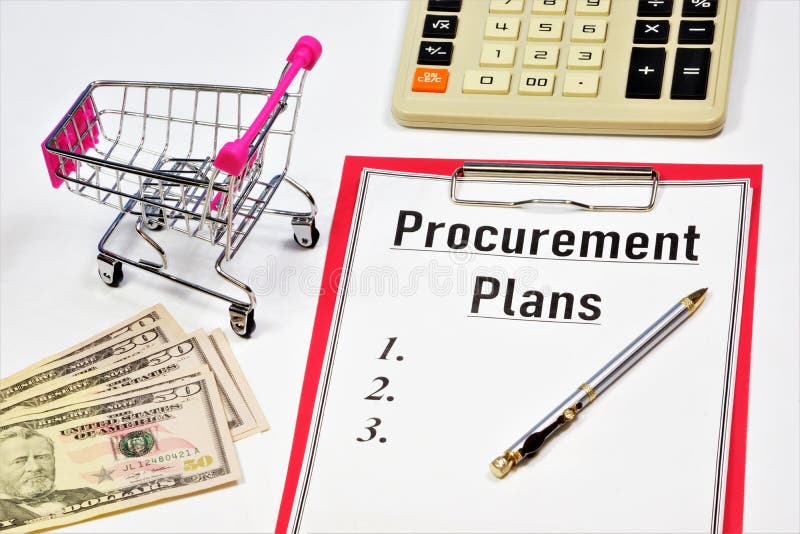 Procurement Plan. a Text Label in the Planning Notebook Stock Photo ...