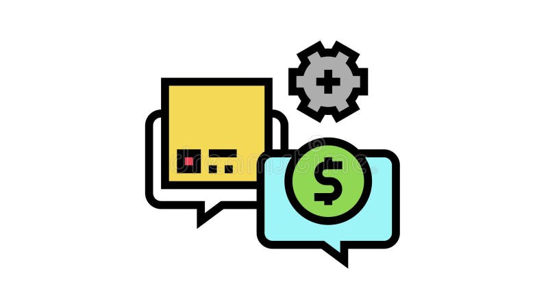 Mrp Process Color Icon Animation Stock Footage - Video of system ...