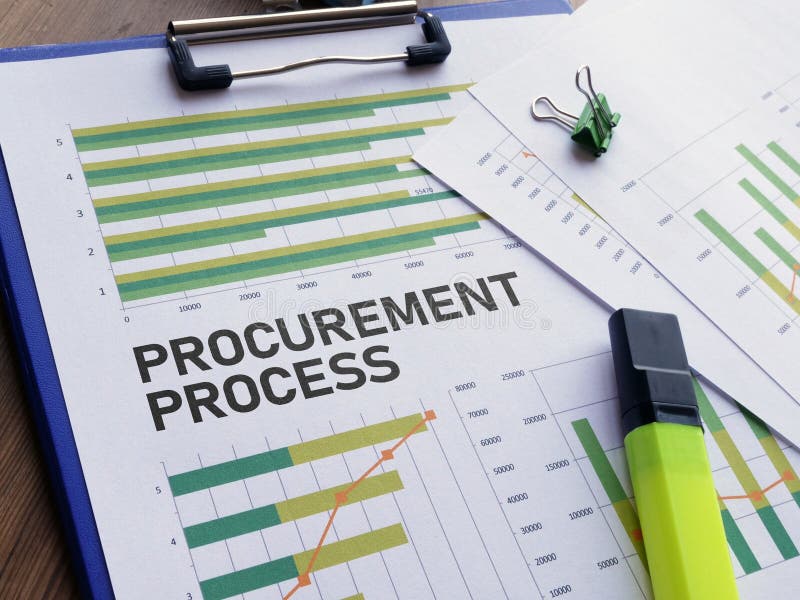 Procurement Process is Shown Using the Text Stock Image - Image of ...