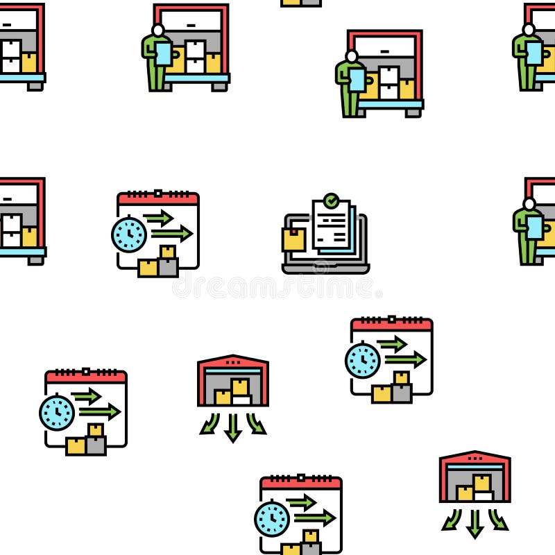 Procurement Process Vector Seamless Pattern Stock Vector - Illustration ...