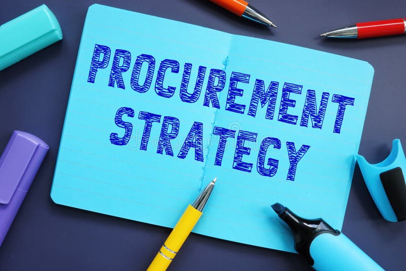 Procurement Strategy Sign on the Sheet Stock Image - Image of ...