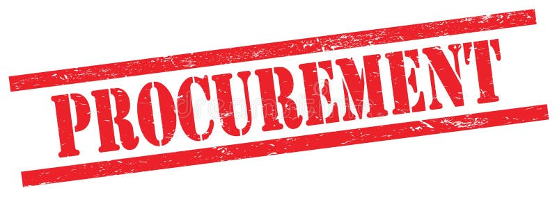 PROCUREMENT Text on Red Grungy Rectangle Stamp Stock Illustration ...