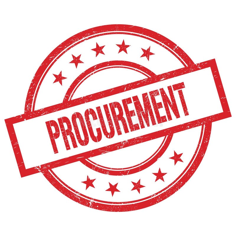 PROCUREMENT Text Written on Red Vintage Round Stamp Stock Illustration ...