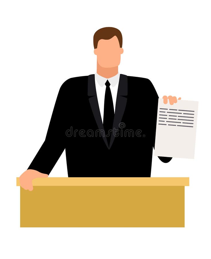 Illustration Plate De Showing Sealed Document D'avocat Illustration de ...