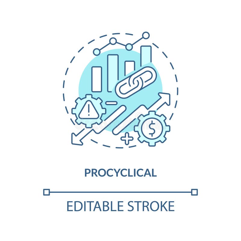 Procyclical Turquoise Concept Icon Stock Vector - Illustration of ...