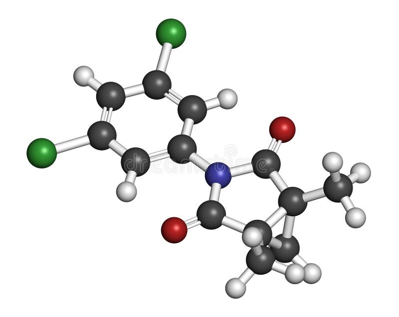 Procymidone Pesticide Molecule. Skeletal Formula. Stock Illustration ...