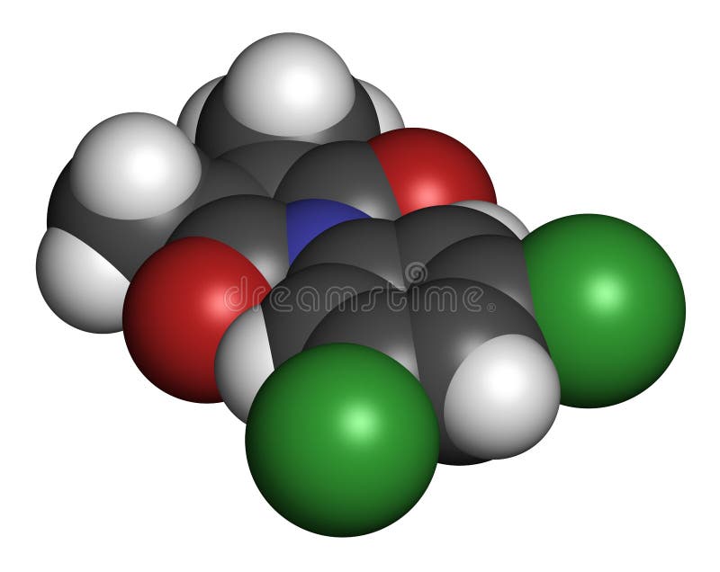 Procymidone Pesticide Molecule. Skeletal Formula. Stock Illustration ...