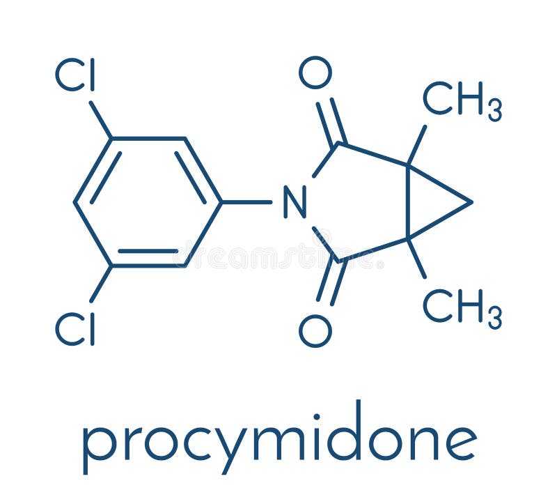 Procymidone Pesticide Molecule. Skeletal Formula. Stock Illustration ...