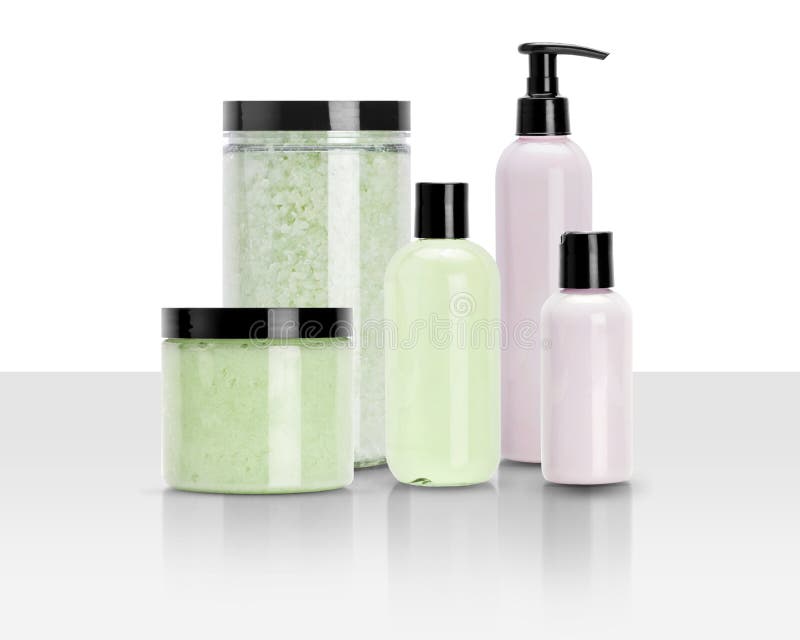 Prodotti Di Bellezza E Benessere Isolati Immagine Stock - Immagine di ...