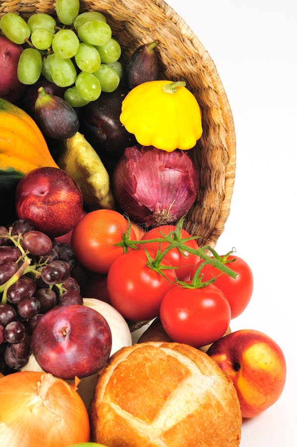 Produce basket detail stock image. Image of bounty, acorn - 6613797