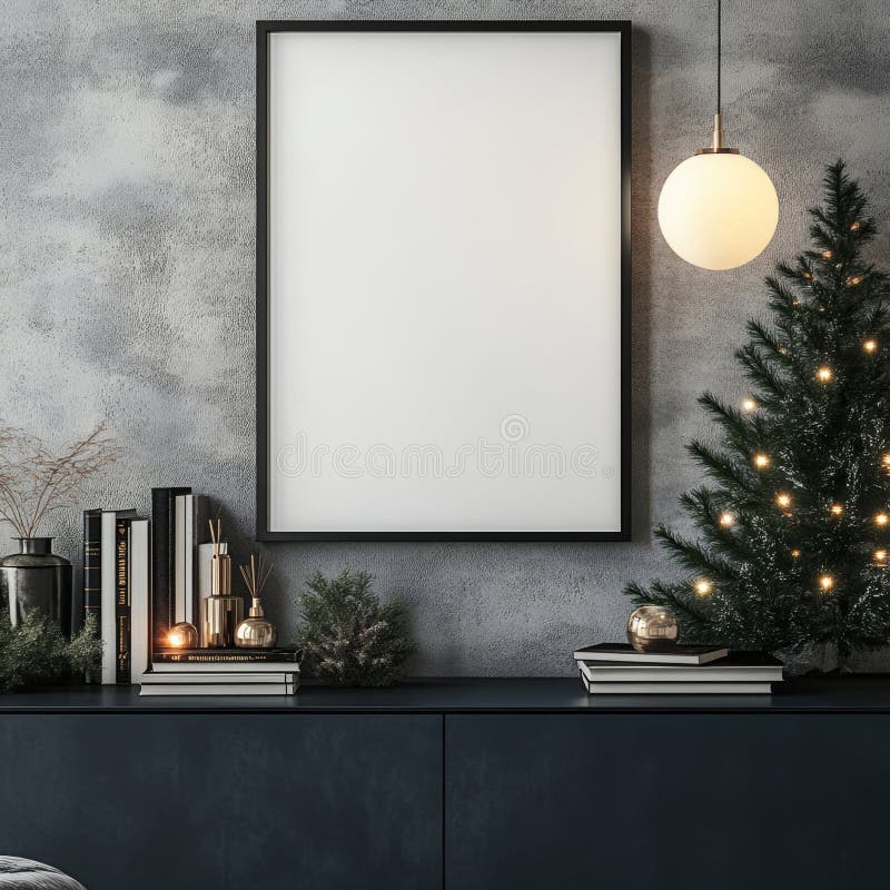 Produce a 3D Render of a Poster Frame Mock-up Set in a Hipster Interior ...