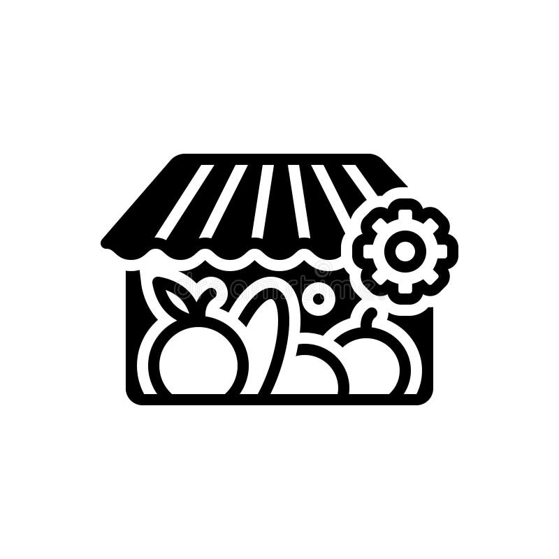 Black Solid Icon for Produce, Output and Basket Stock Vector ...