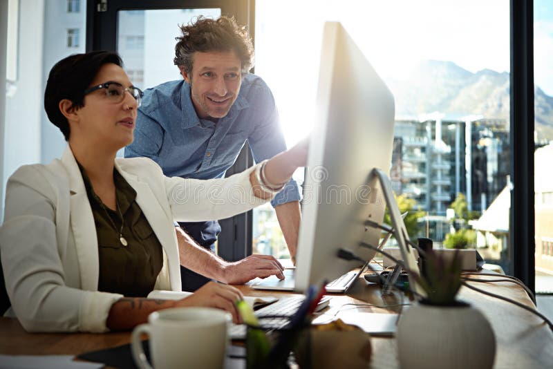 They always Produce Impressive Work Together. Businesspeople Working on ...