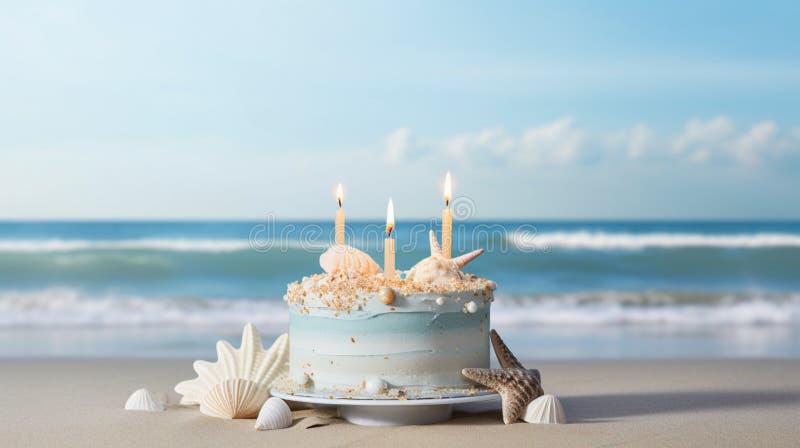 Happy Birthday Beach Cake Stock Illustrations – 194 Happy Birthday ...
