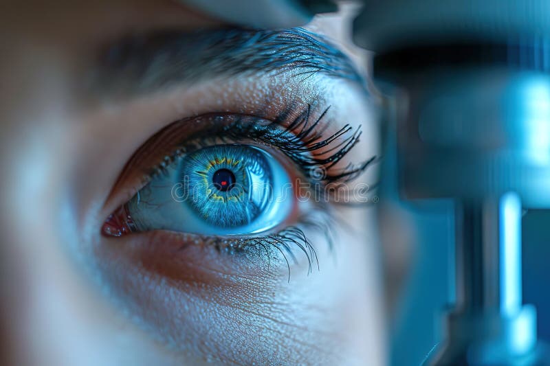 Produce a Visual of an Ophthalmologist S Slit Lamp Used for Eye Exams ...