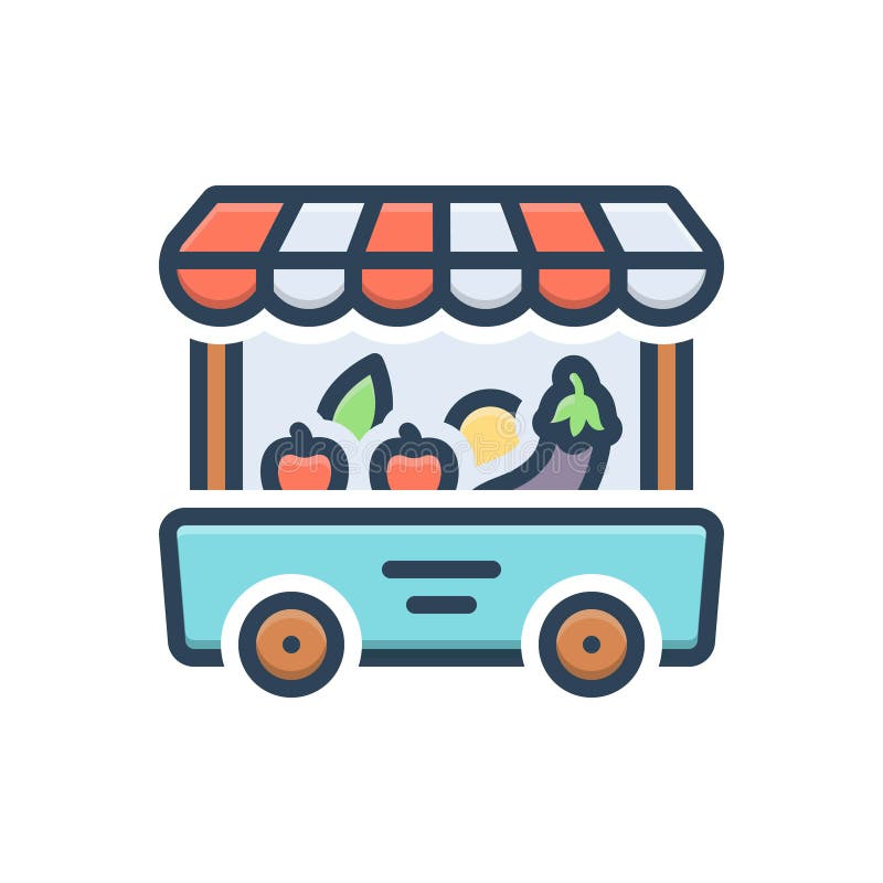 Color Illustration Icon for Produced, Veggies and Supermarket Stock ...