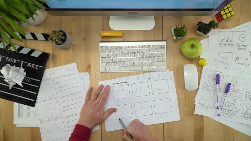 Template for Creating Infographics. Moving Banner with Graphs, Charts ...