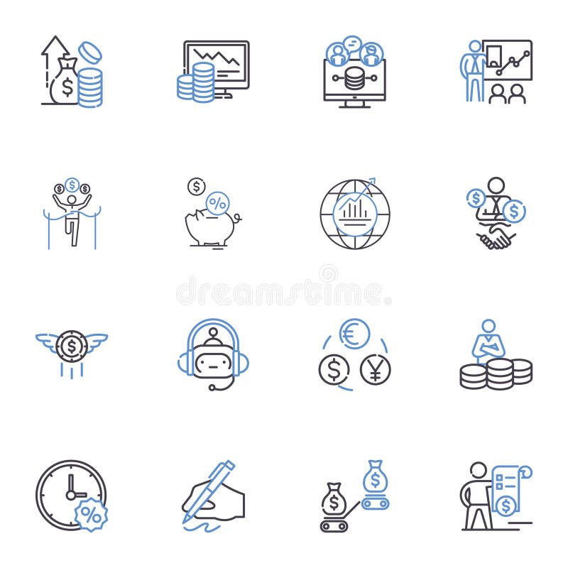 Producing Assets Line Icons Collection. Manufacturing, Creation ...