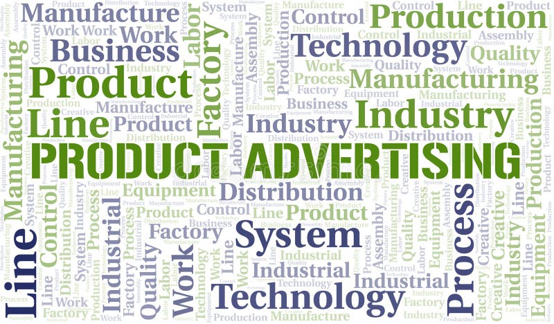 Advertising word cloud stock illustration. Illustration of commerce ...