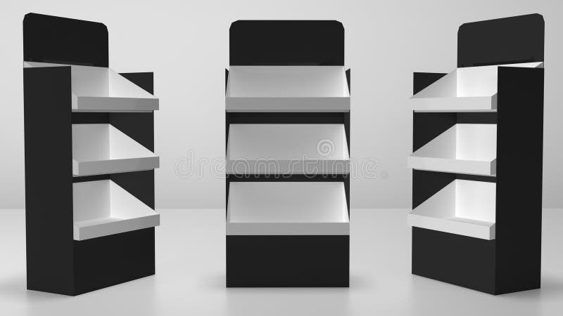Product Aisle Design for Super Store Shelfing. 3d Illustration Stock ...