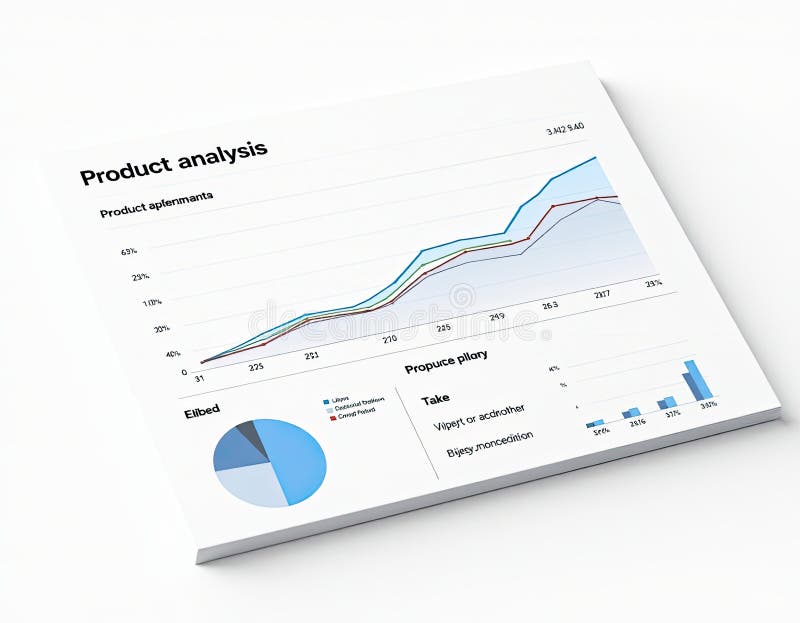 Product Analysis Chart Growth Graph and Data Report Stock Illustration ...