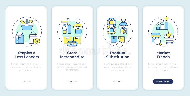 Product Assortment Optimization Onboarding Mobile App Screen Stock ...