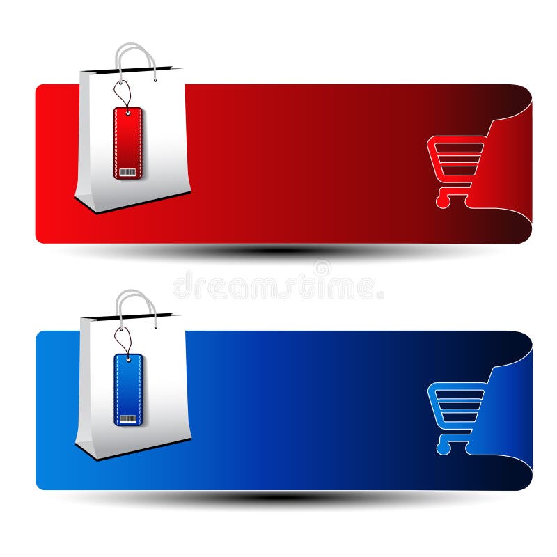 Product Banner - Shopping Offer Template Stock Vector - Illustration of ...