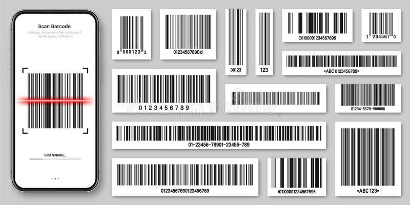 Product Barcodes Collection. Smartphone Application, Scanner App ...
