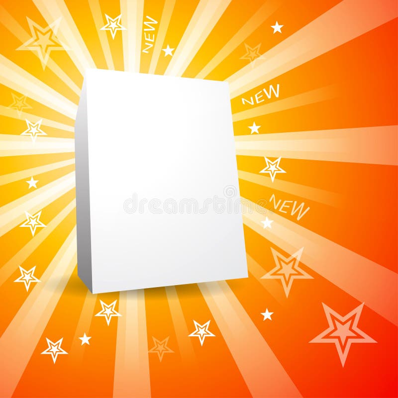 Product box stock vector. Illustration of star, package - 9992424